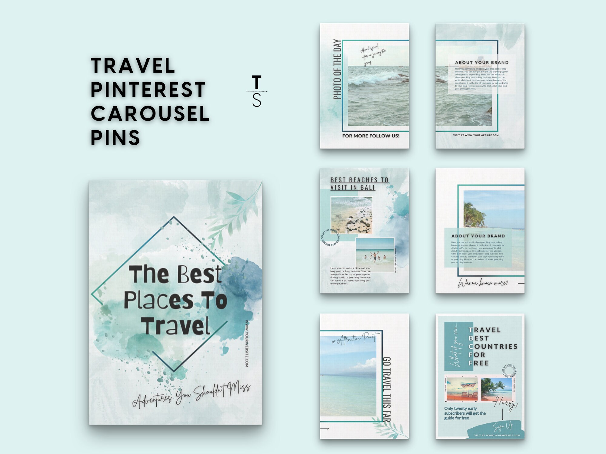 Pinterest Templates| Pinterest Pin Templates| Travel Pinterest ...