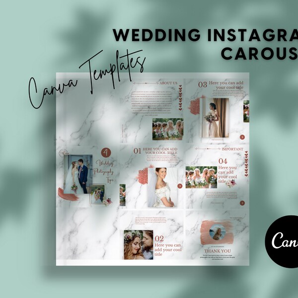 Carousel Instagram Wedding Template - Etsy