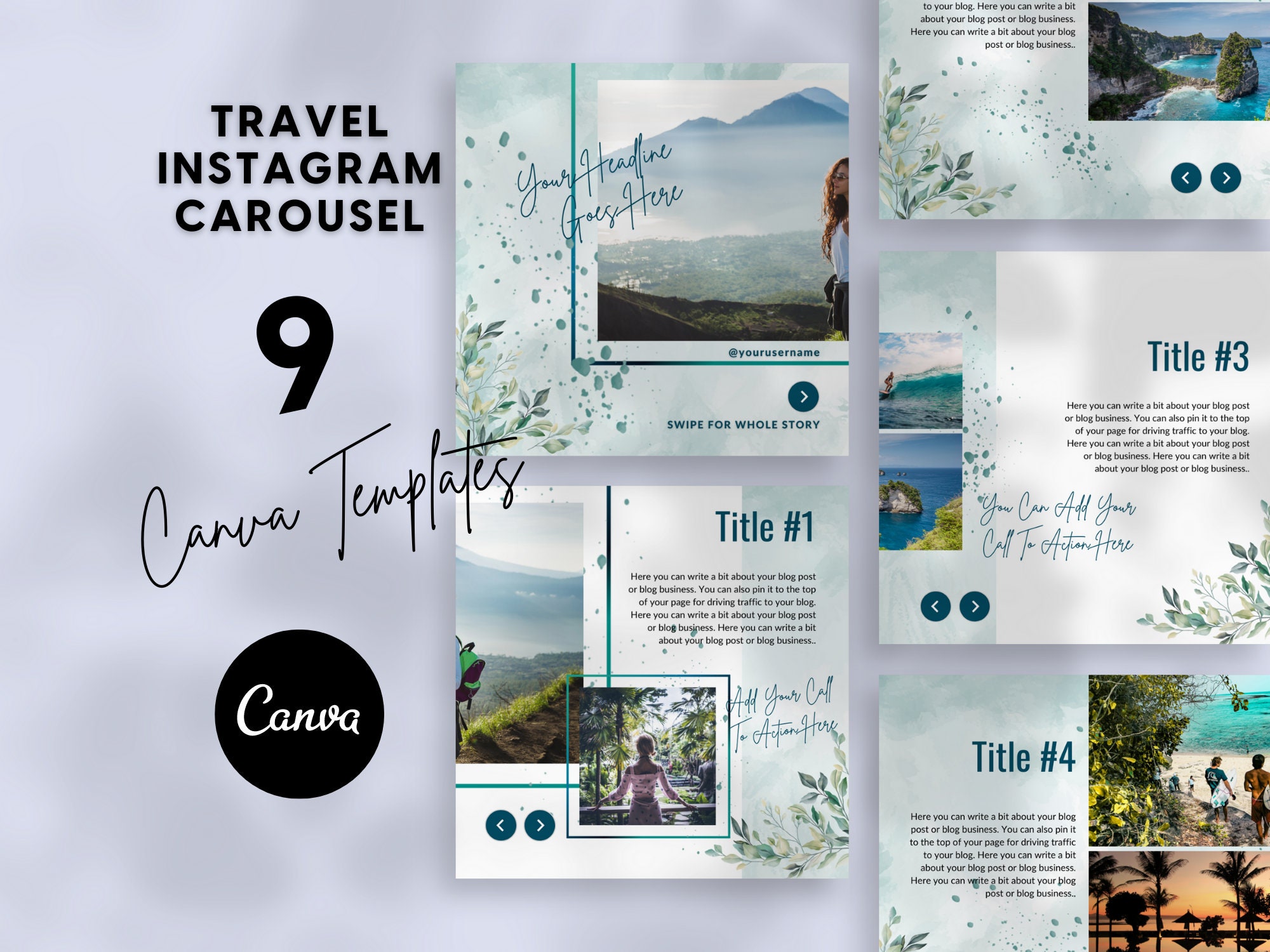 Instagram Carousel Template|travel Carousel|canva Instagram Carousel ...