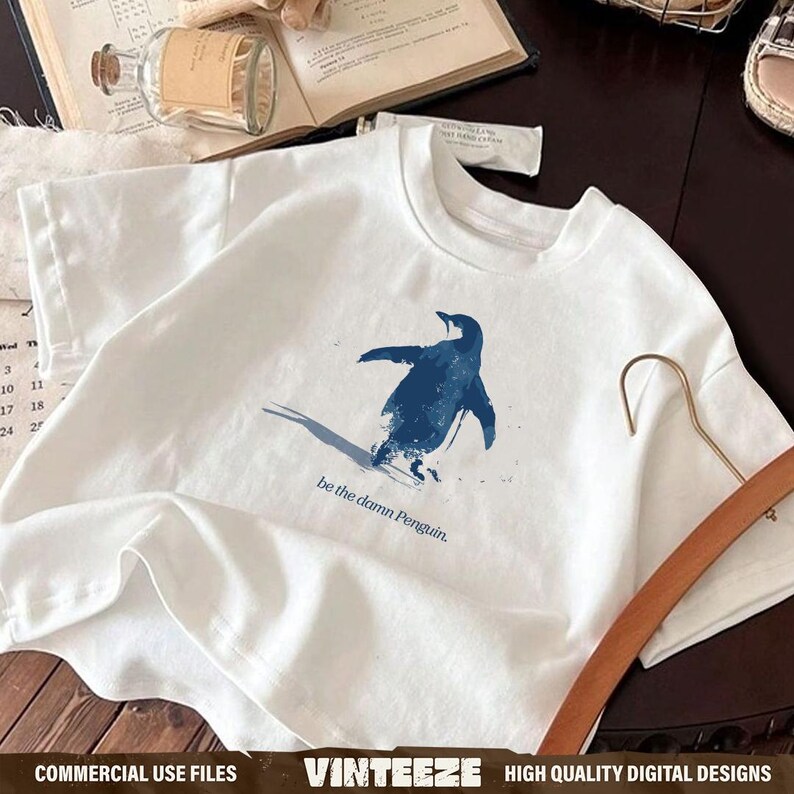 Nihilist Penguin PNG: Be the Damn Penguin Vintage Shirt Design (digital ...