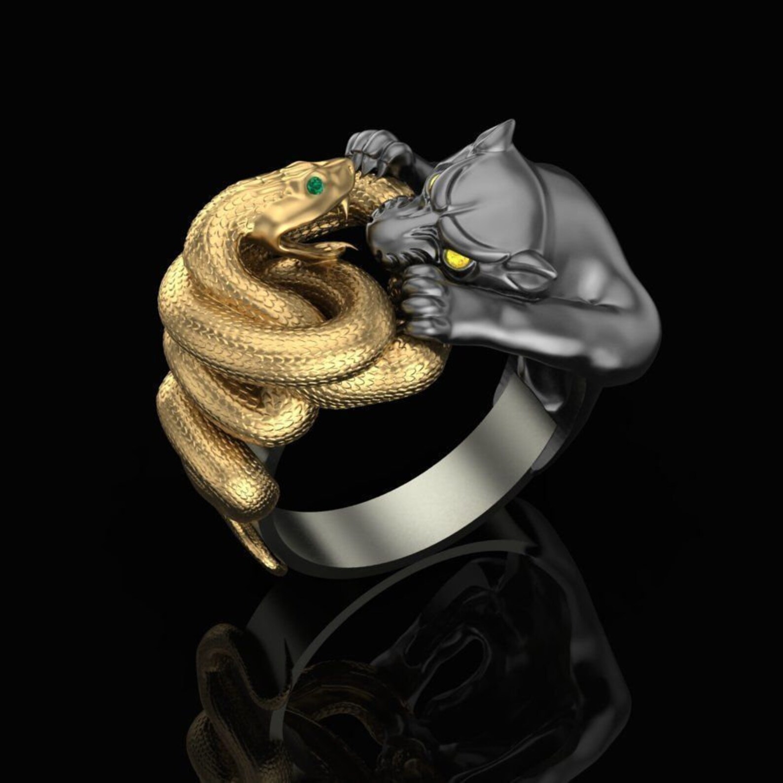 Panther Ring Jaguar Ring Tiger Ring Silver Panther Ring - Etsy