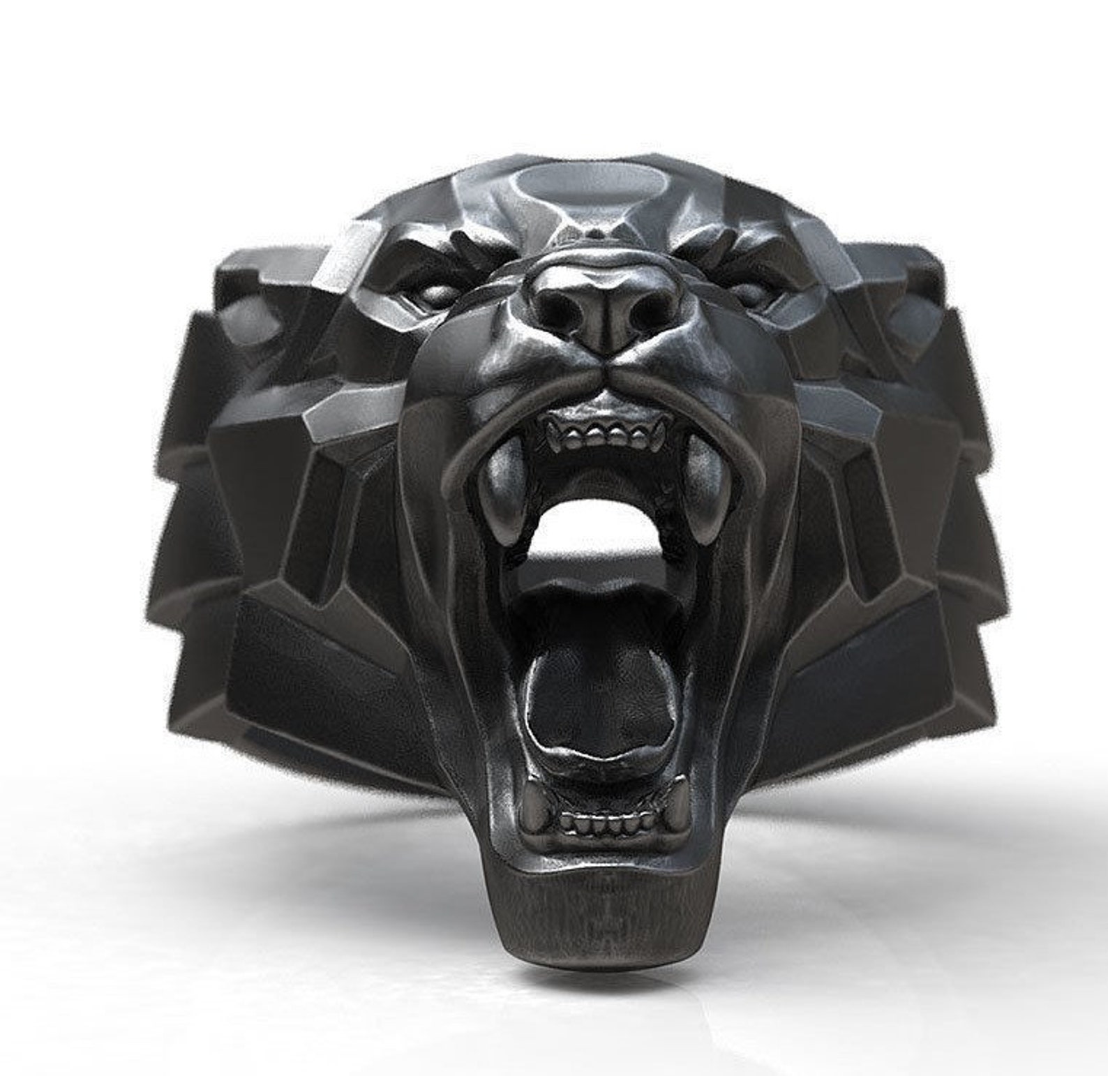 925 Sterling Silver Black Panther Ring Biker Ring Panther Ring Gift for ...