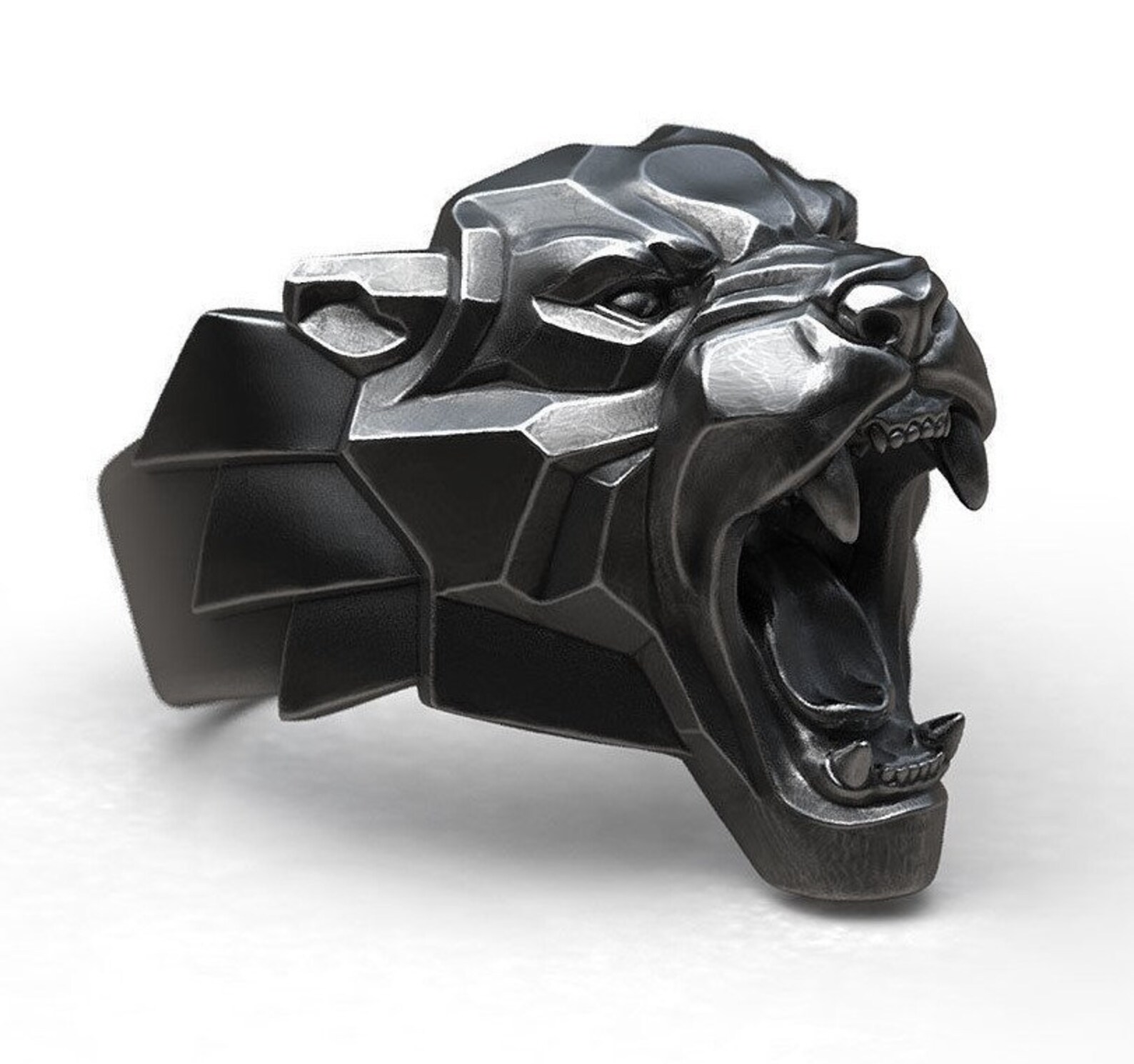 925 Sterling Silver Black Panther Ring Biker Ring Panther Ring Gift for ...