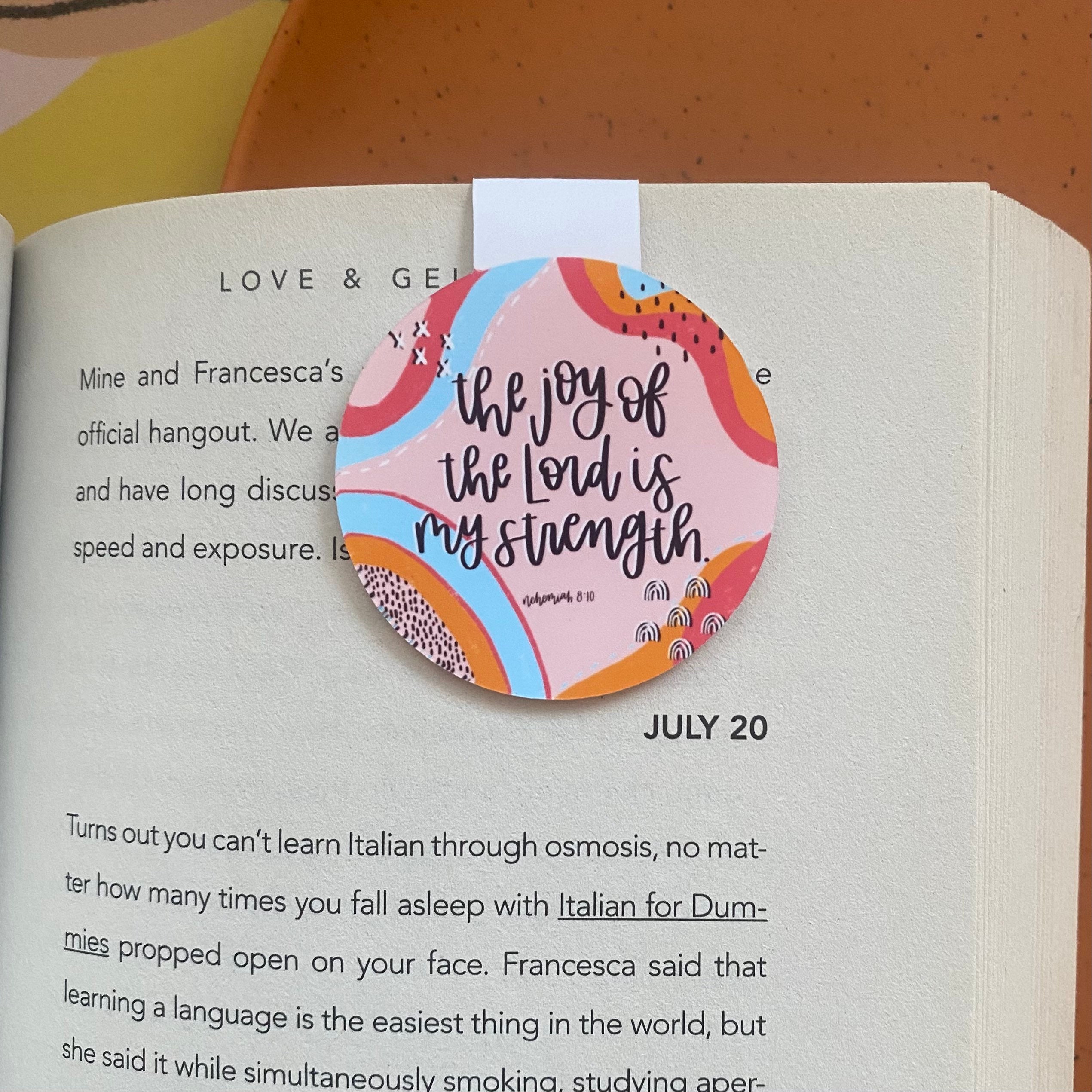 Bible Verse Magnetic Bookmarks Funky Retro Circle | Etsy