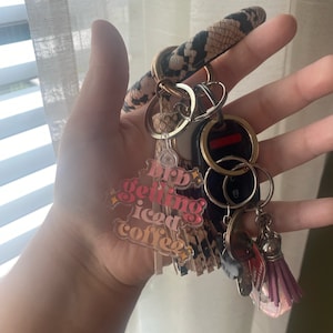 BRB Getting Iced Coffee Acrylic Keychain - Aesthetic, Car Keys, Gift ...