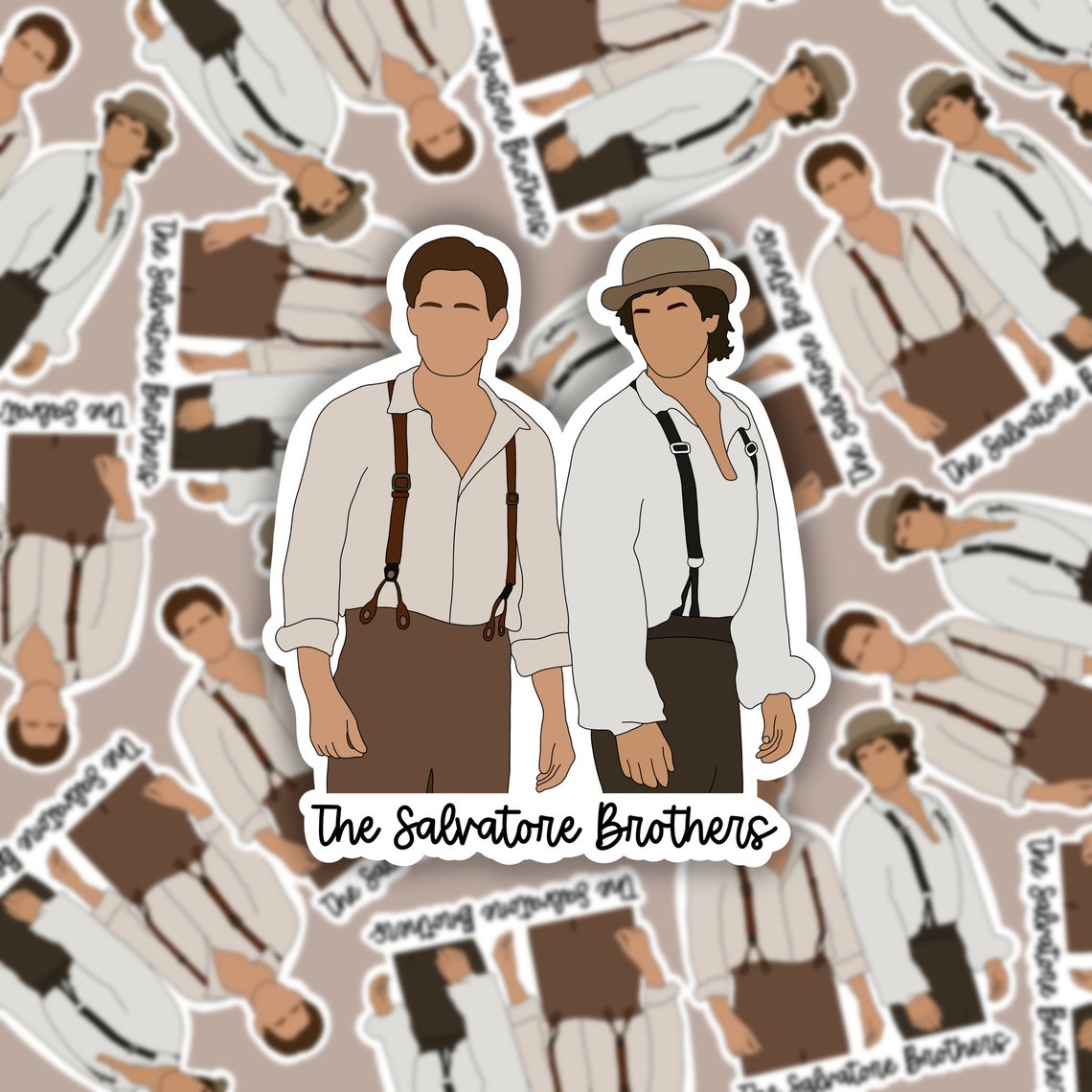 Damon & Stefan Sticker TVD Team Damon Team Stefan - Etsy
