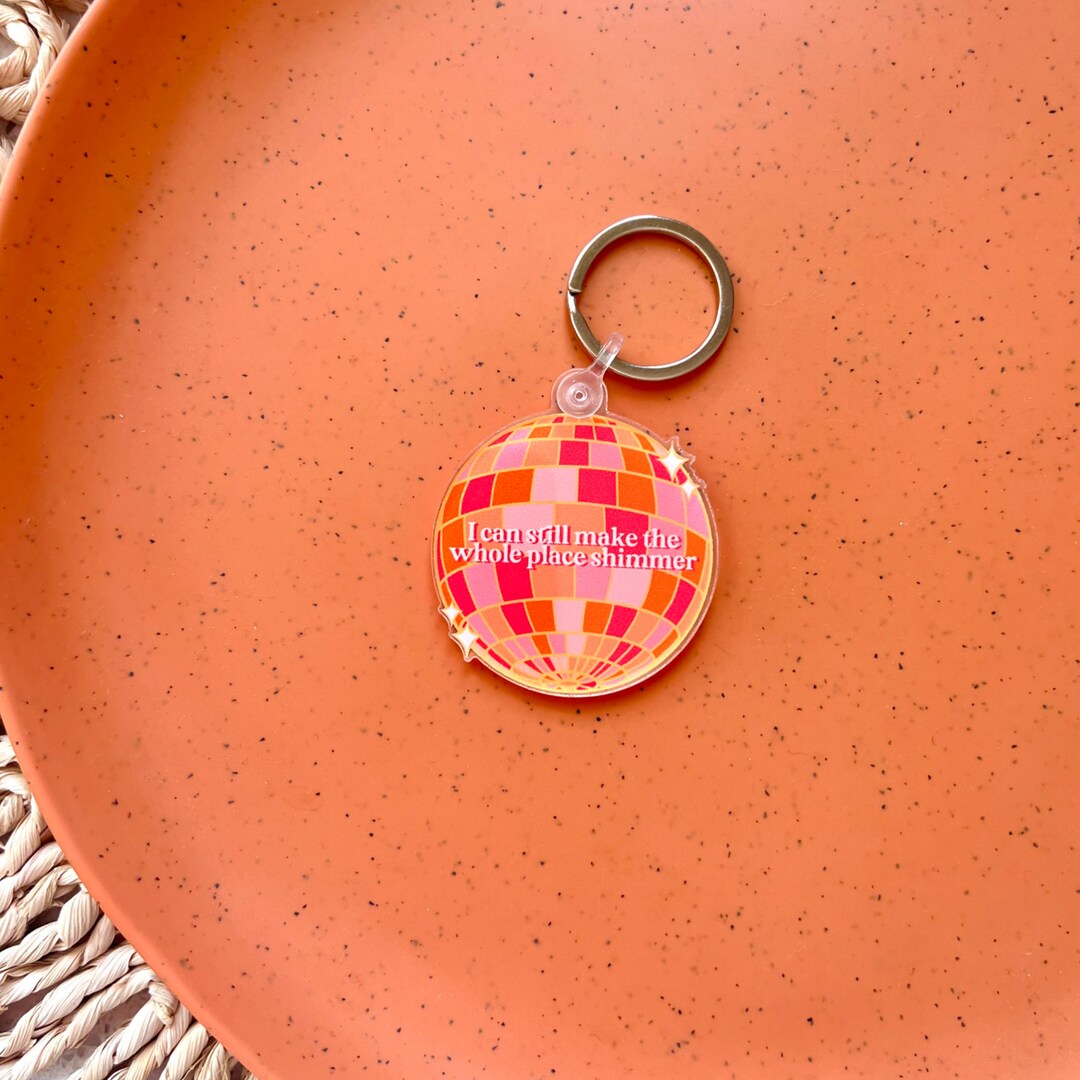 Jeweled Acrylic Keychain - Aesthetic, Car Keys, Gift Idea, Pink, Orange ...