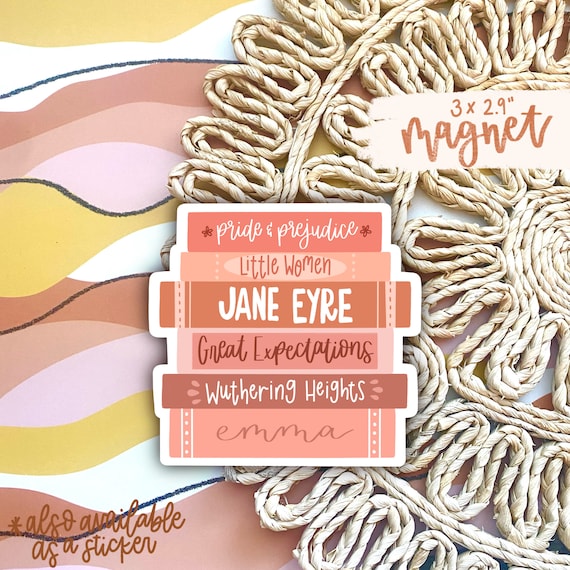 Classic Book Stack Magnet Book Cart Accessory Fridge Car | Etsy