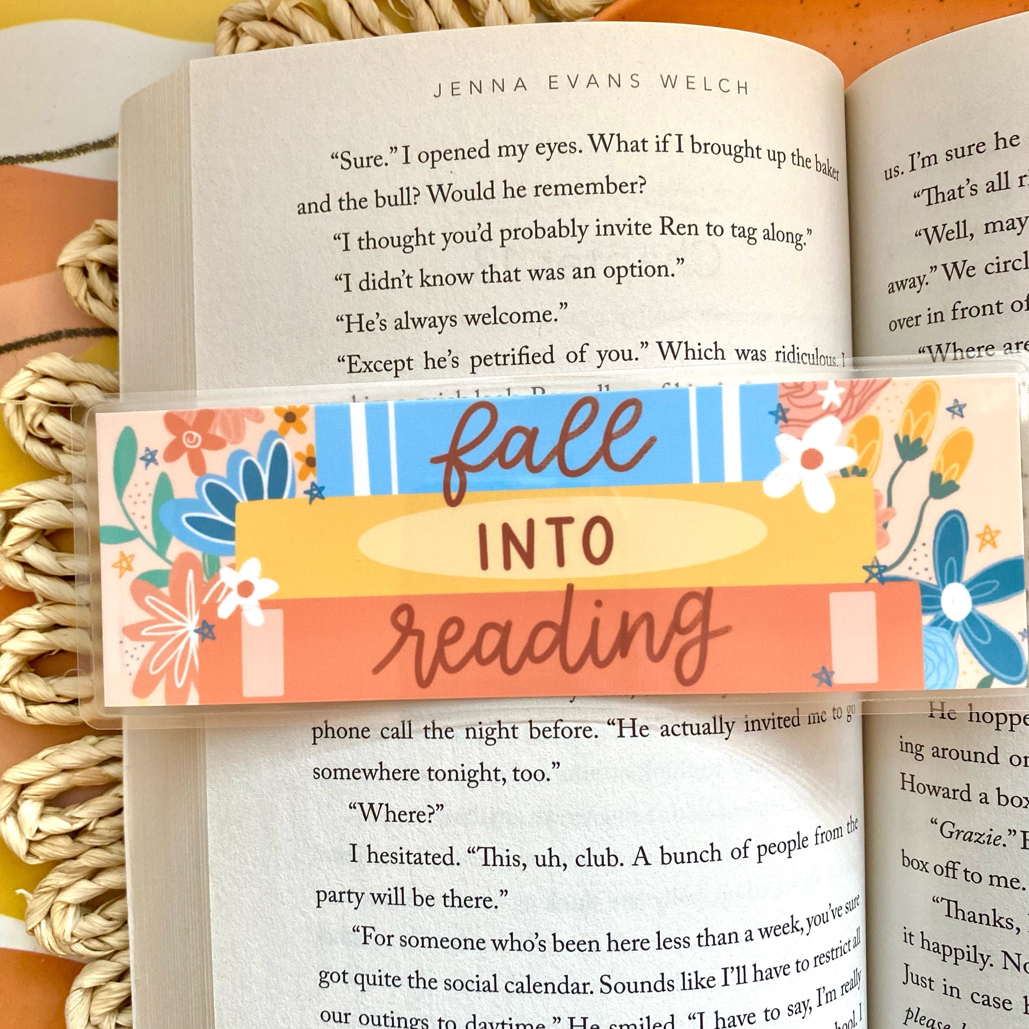 Fall Bookish Laminated Bookmarks Fall Into Reading - Etsy