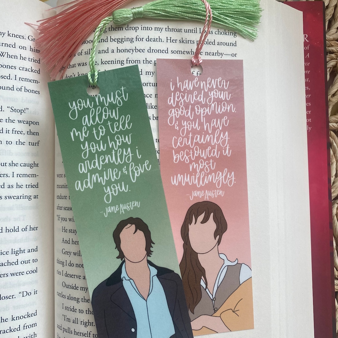 Elizabeth and Mr. Darcy Bookmark Set Laminated P&P Movie - Etsy