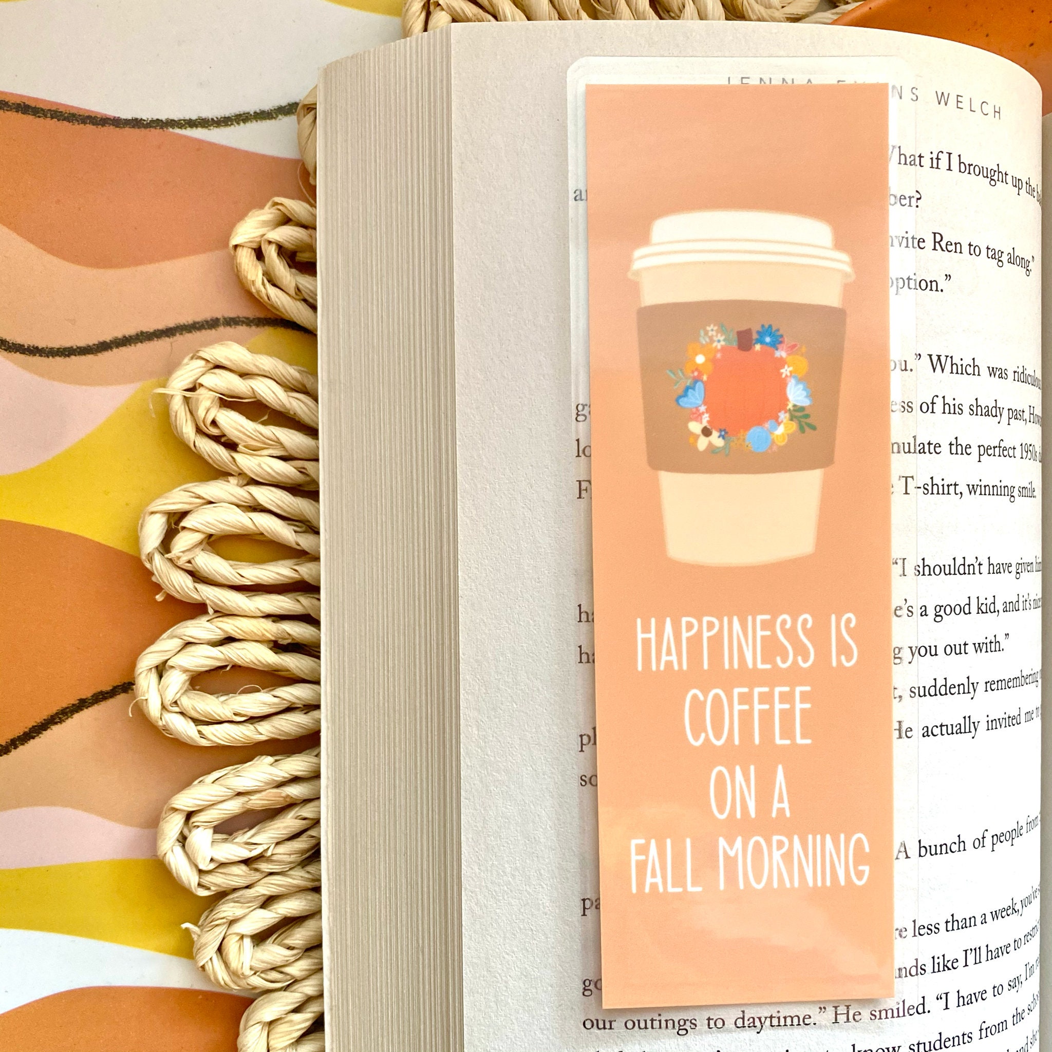 Fall Bookish Laminated Bookmarks Fall Into Reading - Etsy