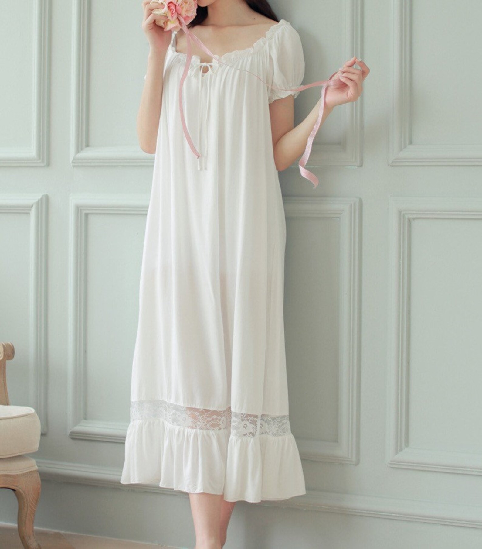 Bohemian Nightgown Handmade Nightgown Ladies Classic - Etsy