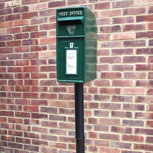 Post Box Irish Shamrock Green Cast Iron Pillar Wall Mounted Free ...