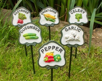 Eco Friendly Vegetable, Herb, and Plant Garden Markers Tags. Great as ...