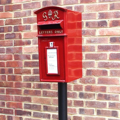 Welsh Cast Iron Royal Mail Red Post Box ER GR VR Letterbox - Etsy