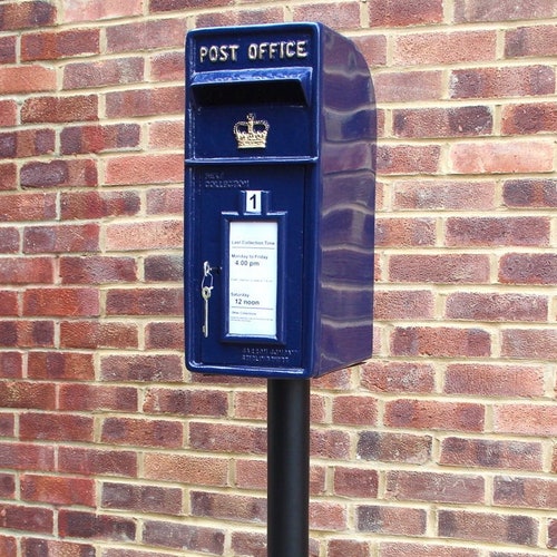 Scottish Cast Iron Royal Blue Post Box Cast Iron Letterbox - Etsy