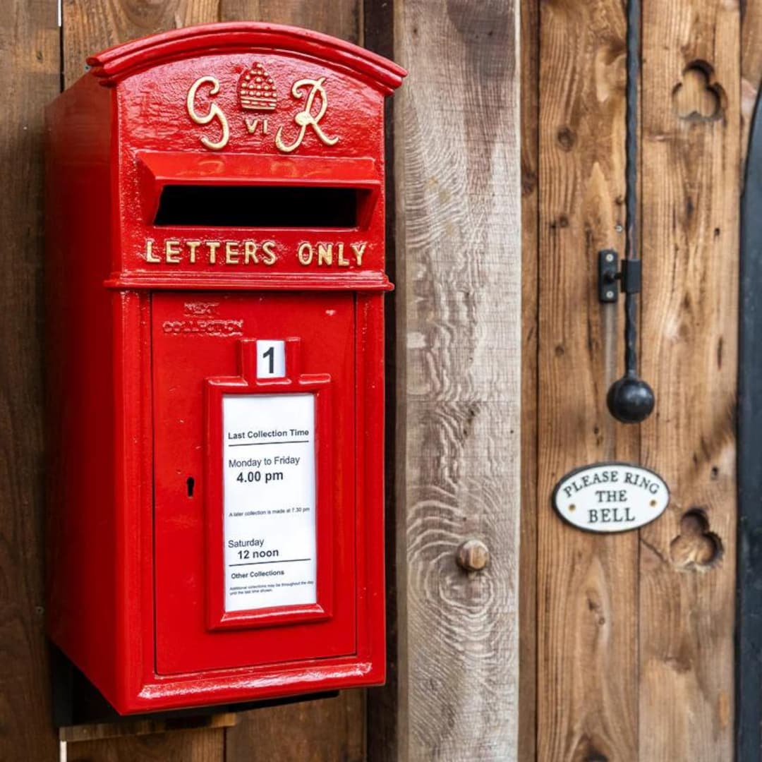 Cast Iron Red GR Post Box Letterbox Mailbox - Etsy UK