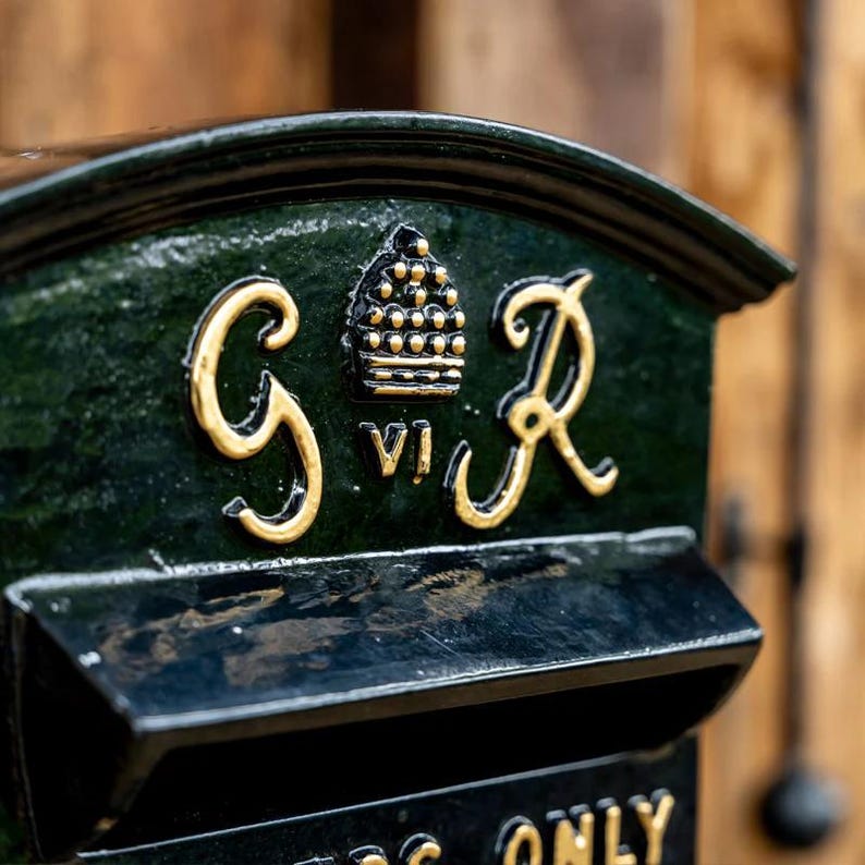 Black GR 'george Rex' Cast Iron Post Box Mailbox Letterbox - Etsy Canada