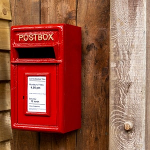 Red Wall Mounted Mailbox Letterbox Post Box - Etsy
