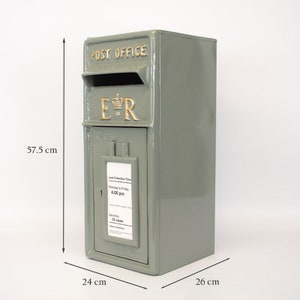 French Grey ER Wall Mounted Post Box - Etsy
