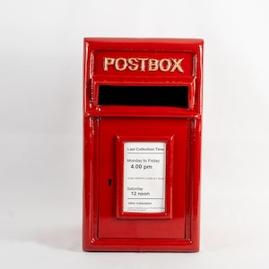 Red Cast Iron Post Box Mailbox Letterbox With Metal Floor Stand - Etsy