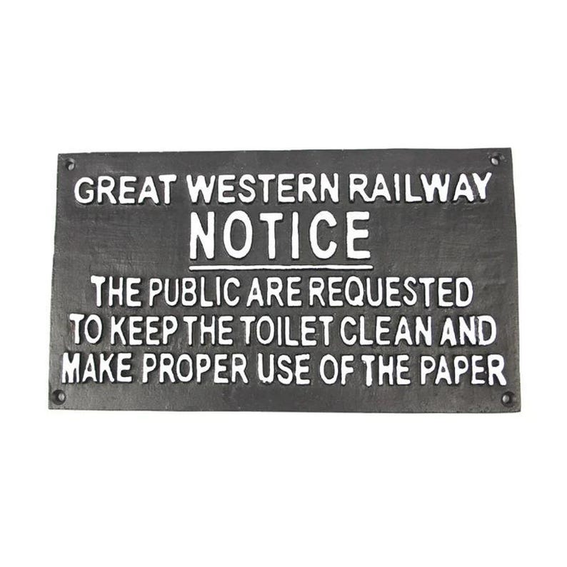 Vintage GWR Railway Notice Sign - Etsy