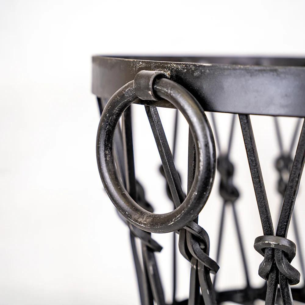 Small Blacksmith Knot Log Basket / Log Storage Holder - Etsy
