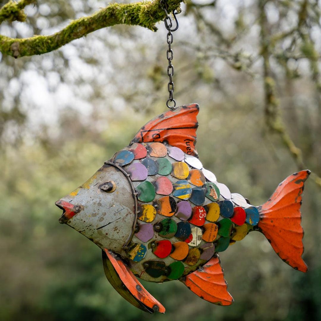 Handmade Recycled Tin Fish - Etsy