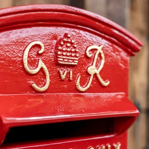 Royal Mail Cast Iron Red GR Post Box Letterbox Mailbox - Etsy