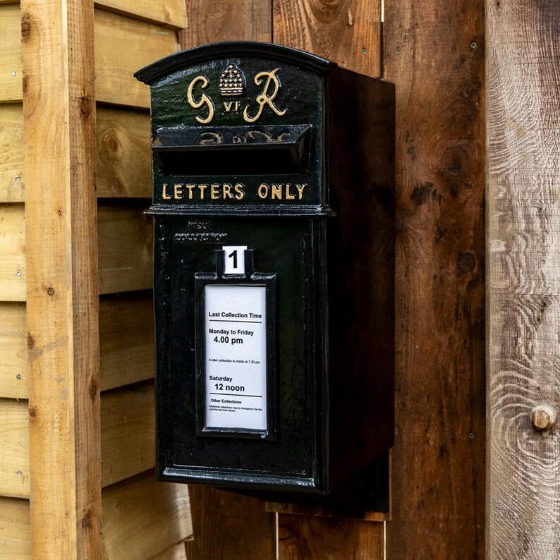 Black GR 'george Rex' Cast Iron Post Box Mailbox Letterbox - Etsy Canada