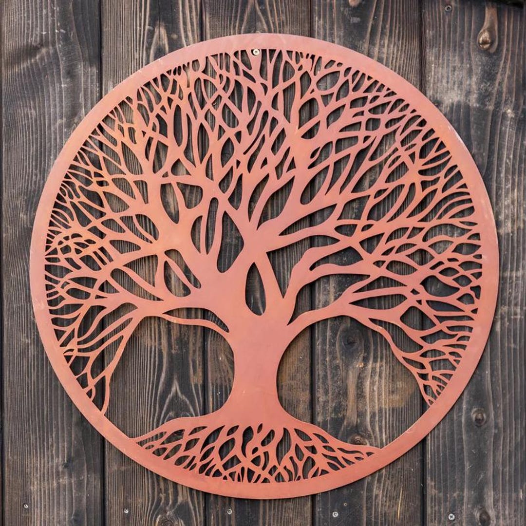 Rustic Tree of Life Wall Art With Roots - Etsy