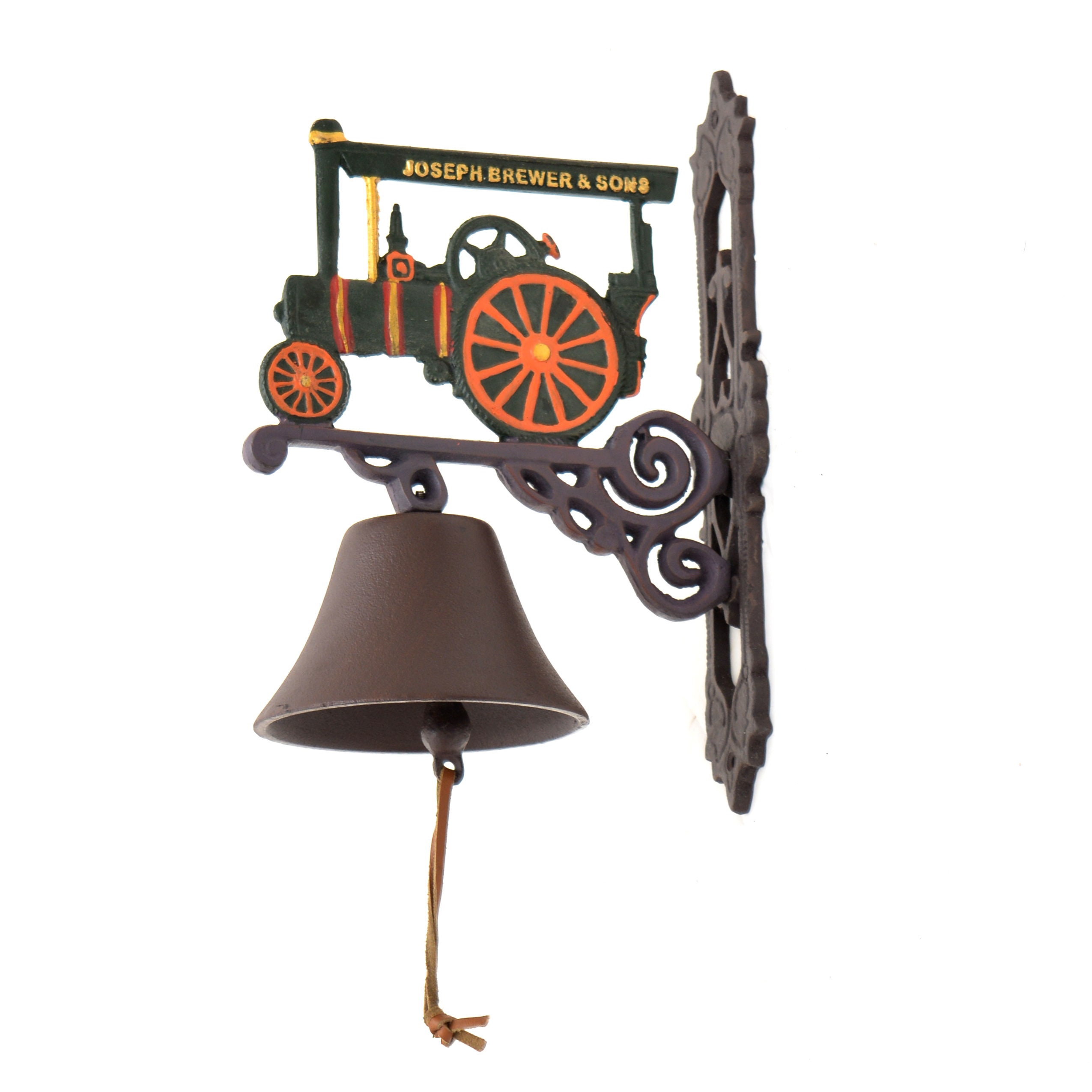 Cast Iron Traction Engine Steam Bell Hand Painted Wall Mounted - Etsy