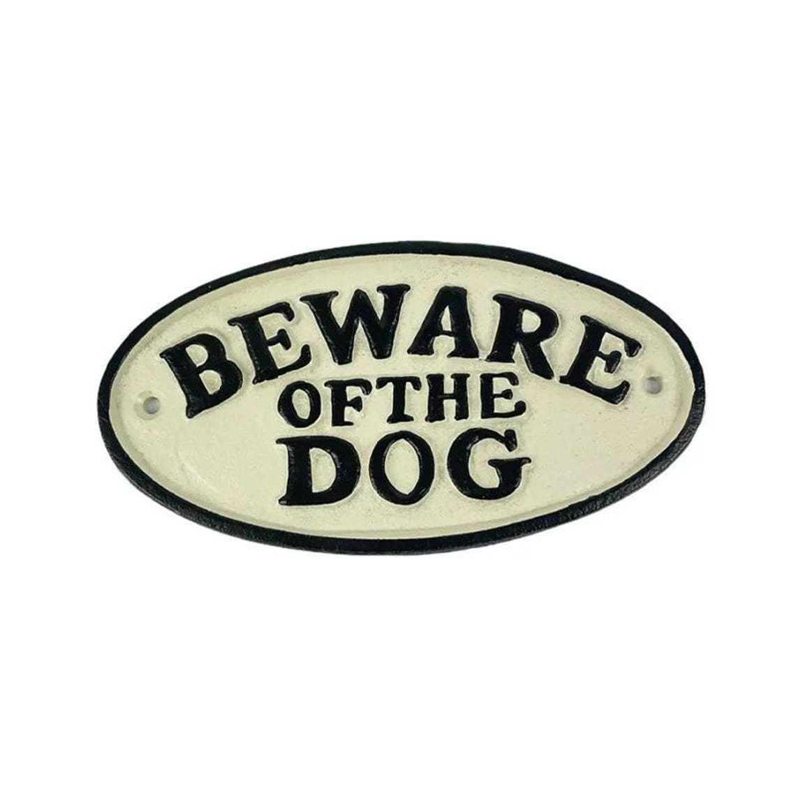 Eye-catching Cast Iron "beware of Dog" Sign - Etsy