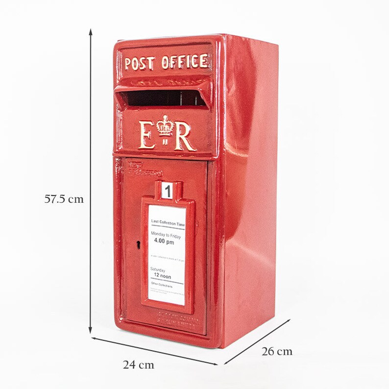 Wall Mounted Red ER Royal Mail Cast Iron Post Box | Etsy