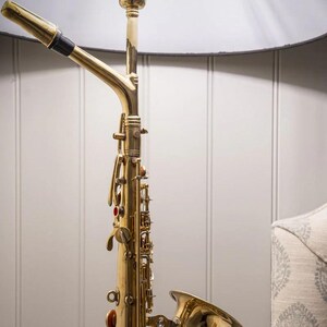 Large Saxophone Table Lamp With Black Shade - Etsy UK