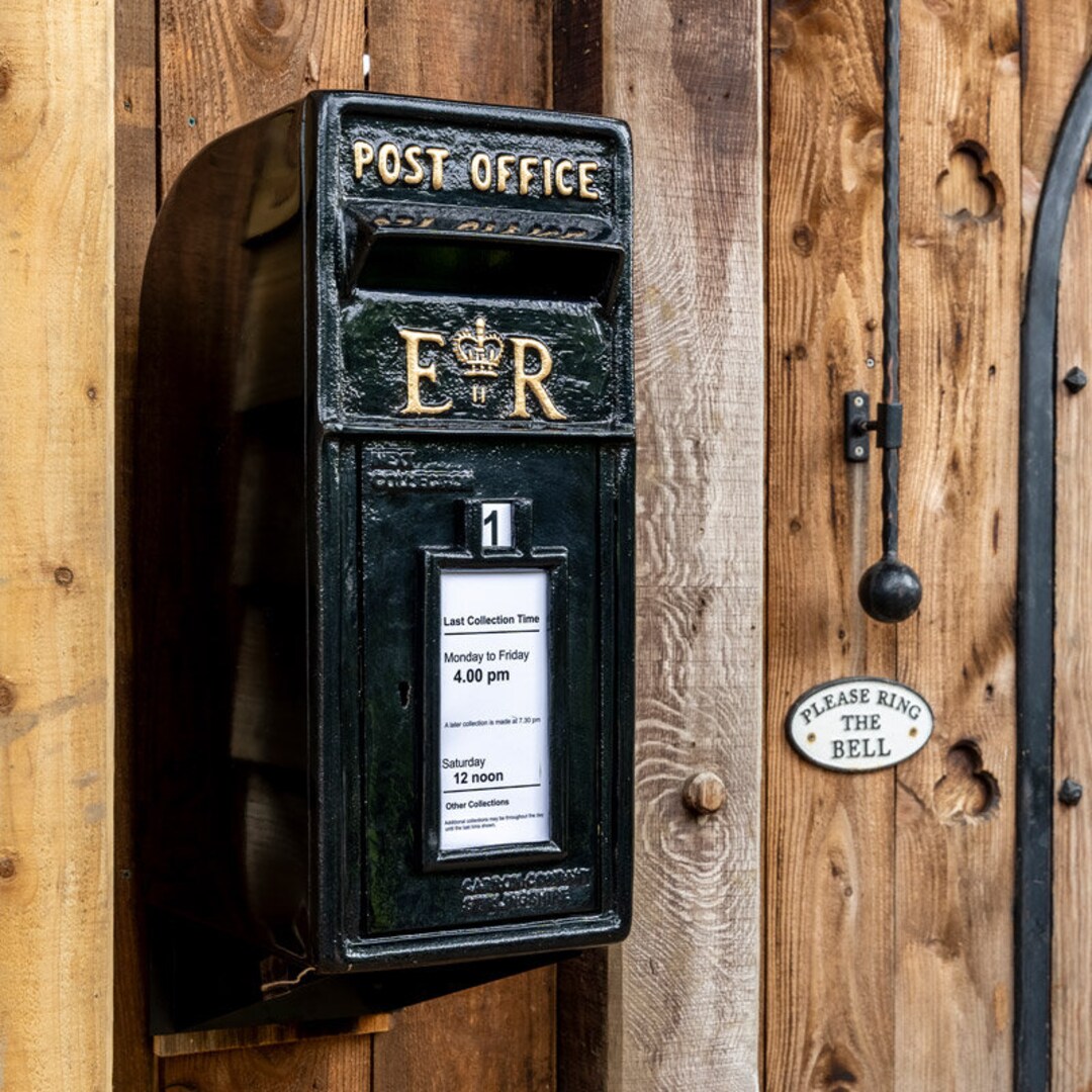 Royal Mail Black ER Cast Iron Post Box Mailbox Letterbox - Etsy UK