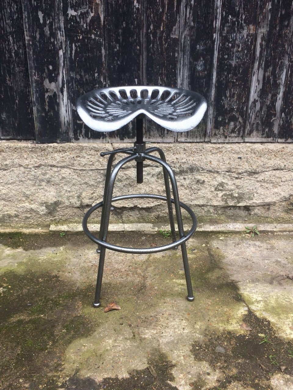 Industrial Cast Iron Steel Tractor Seat Stool Powder Coated | Etsy