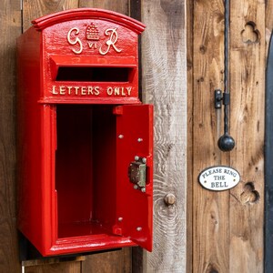 Royal Mail Cast Iron Red GR Post Box Letterbox Mailbox - Etsy