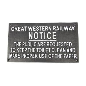 Vintage GWR Railway Notice Sign - Etsy