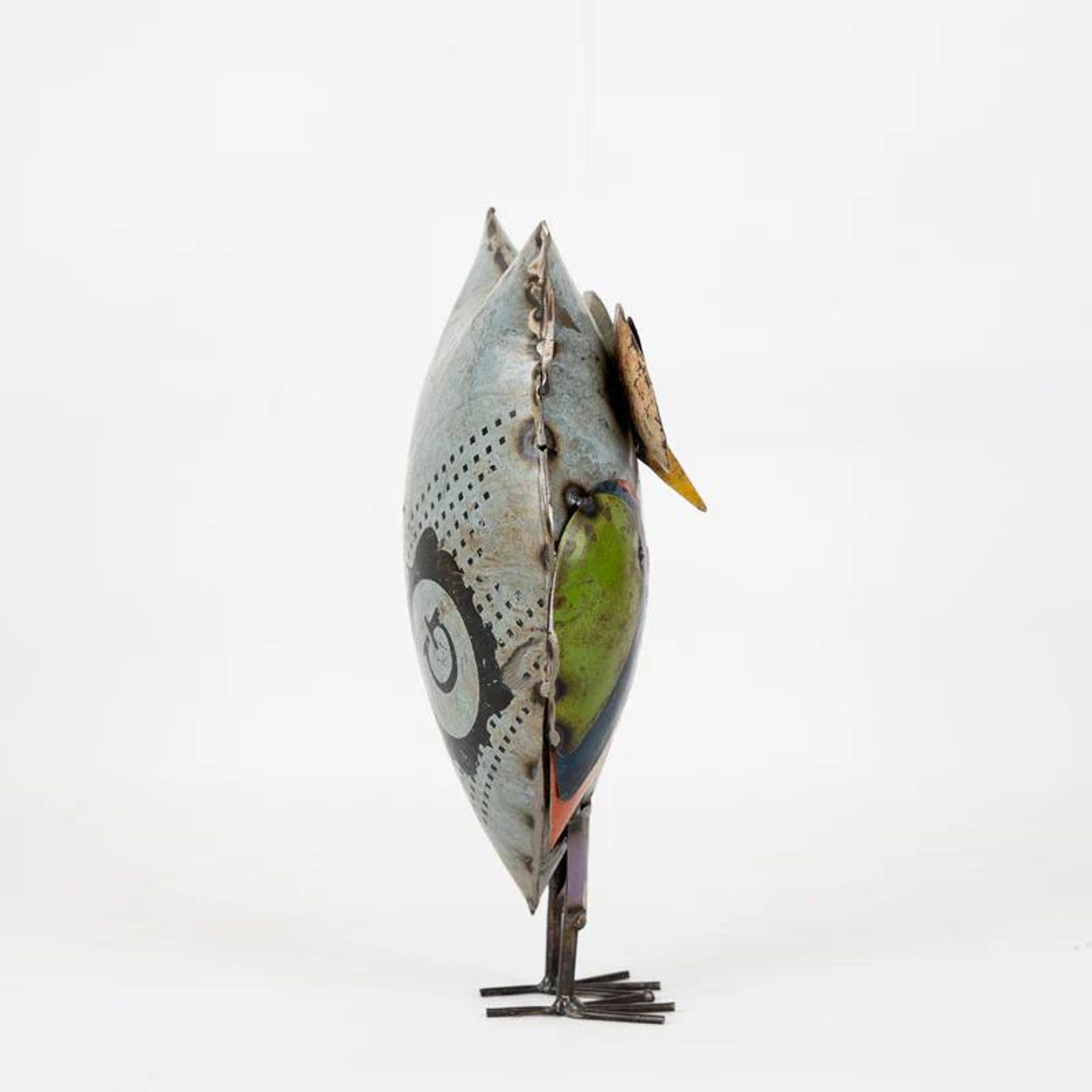 Upcycled Tin Owl Garden Statue/ornament (small) - Etsy