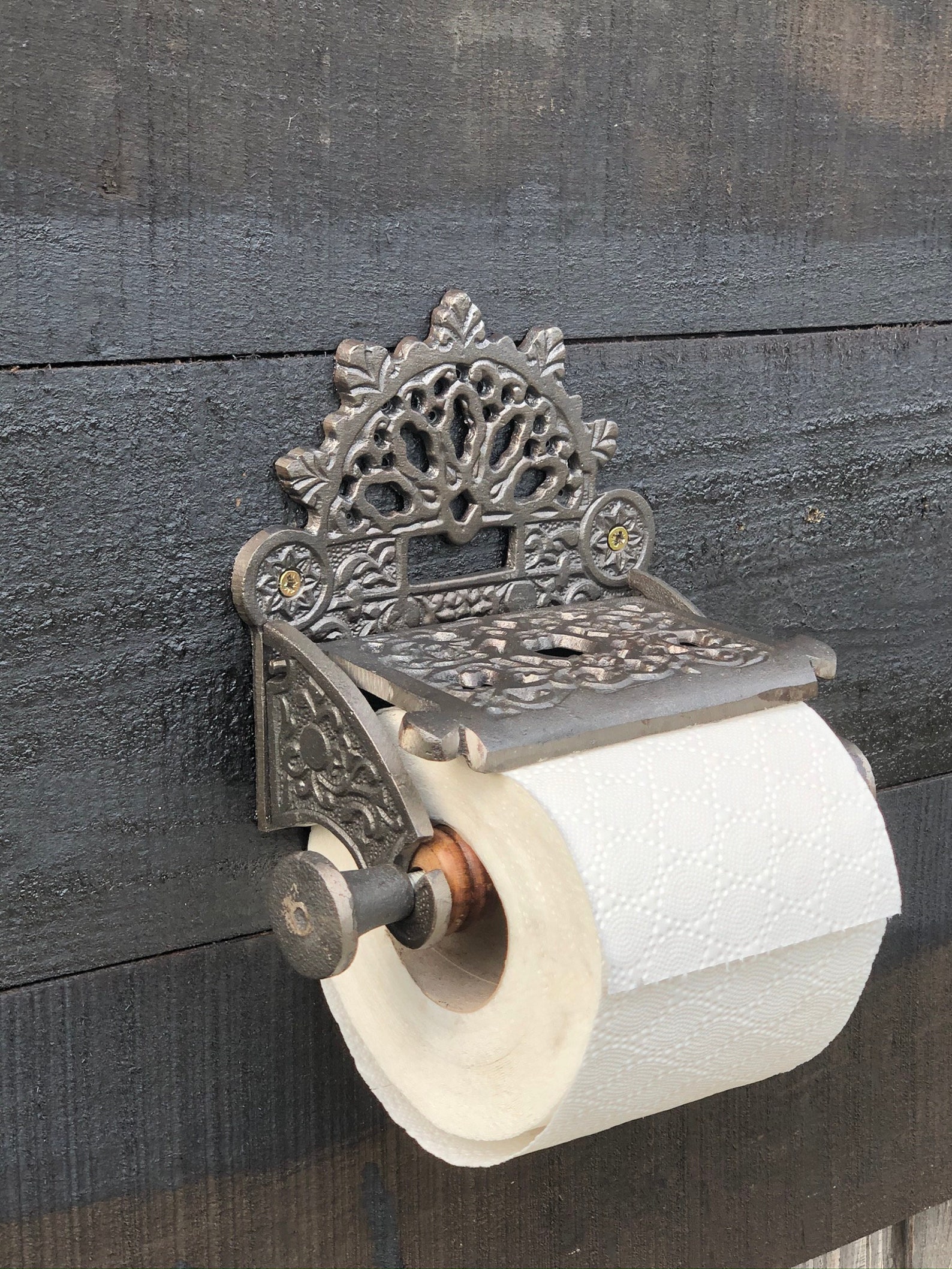 Victorian Vintage Toilet Roll Holder with Lid | Etsy