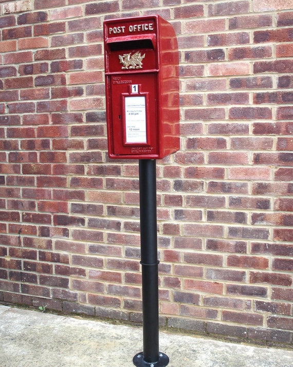 Welsh Cast Iron Royal Mail Red Post Box ER GR VR Letterbox - Etsy