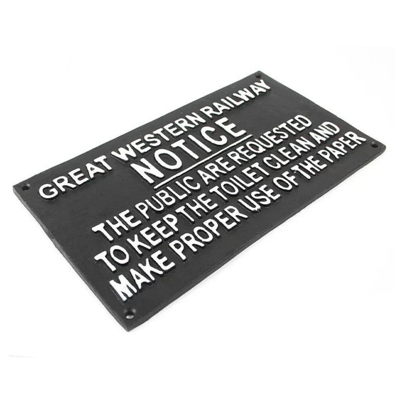 Vintage GWR Railway Notice Sign - Etsy