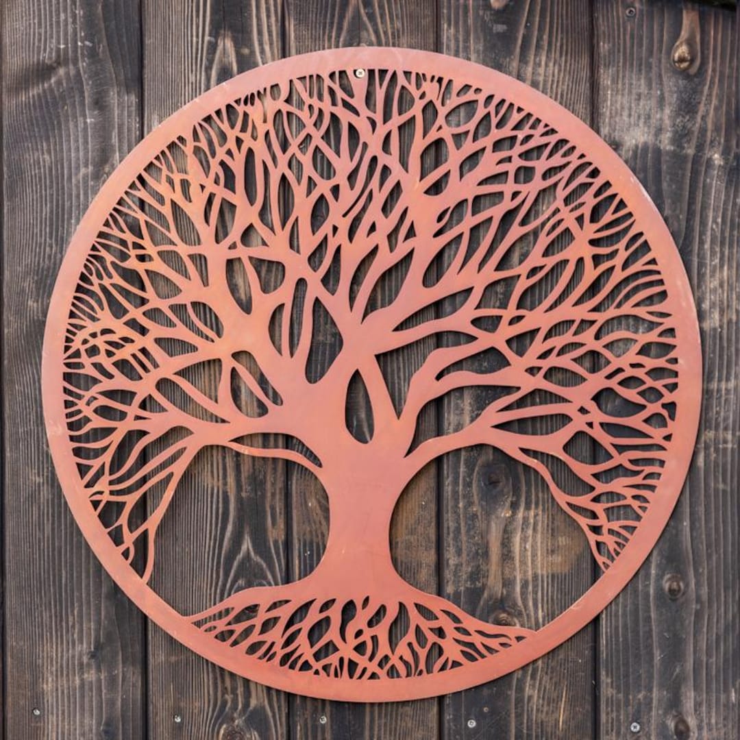 Rustic Tree of Life Wall Art With Roots - Etsy