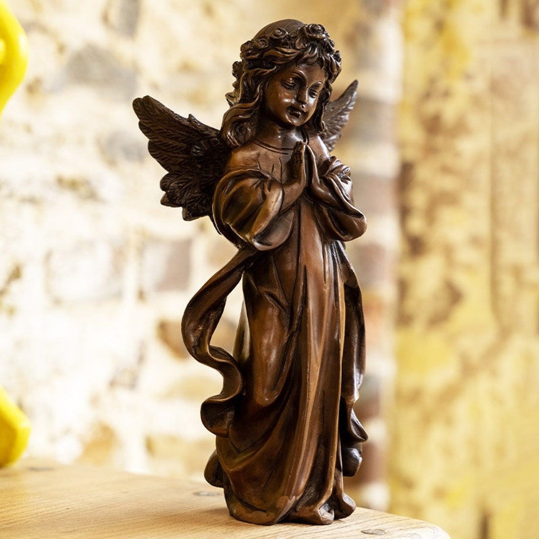 Brass Praying Angel Statue - Etsy