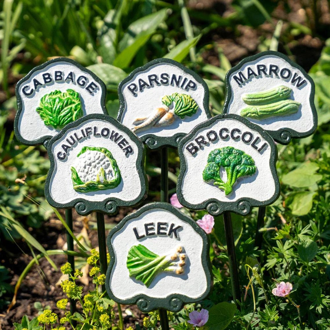 Six Vegetable Plant Signs - Etsy