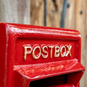Red Cast Iron Post Box Mailbox Letterbox With Metal Floor Stand - Etsy