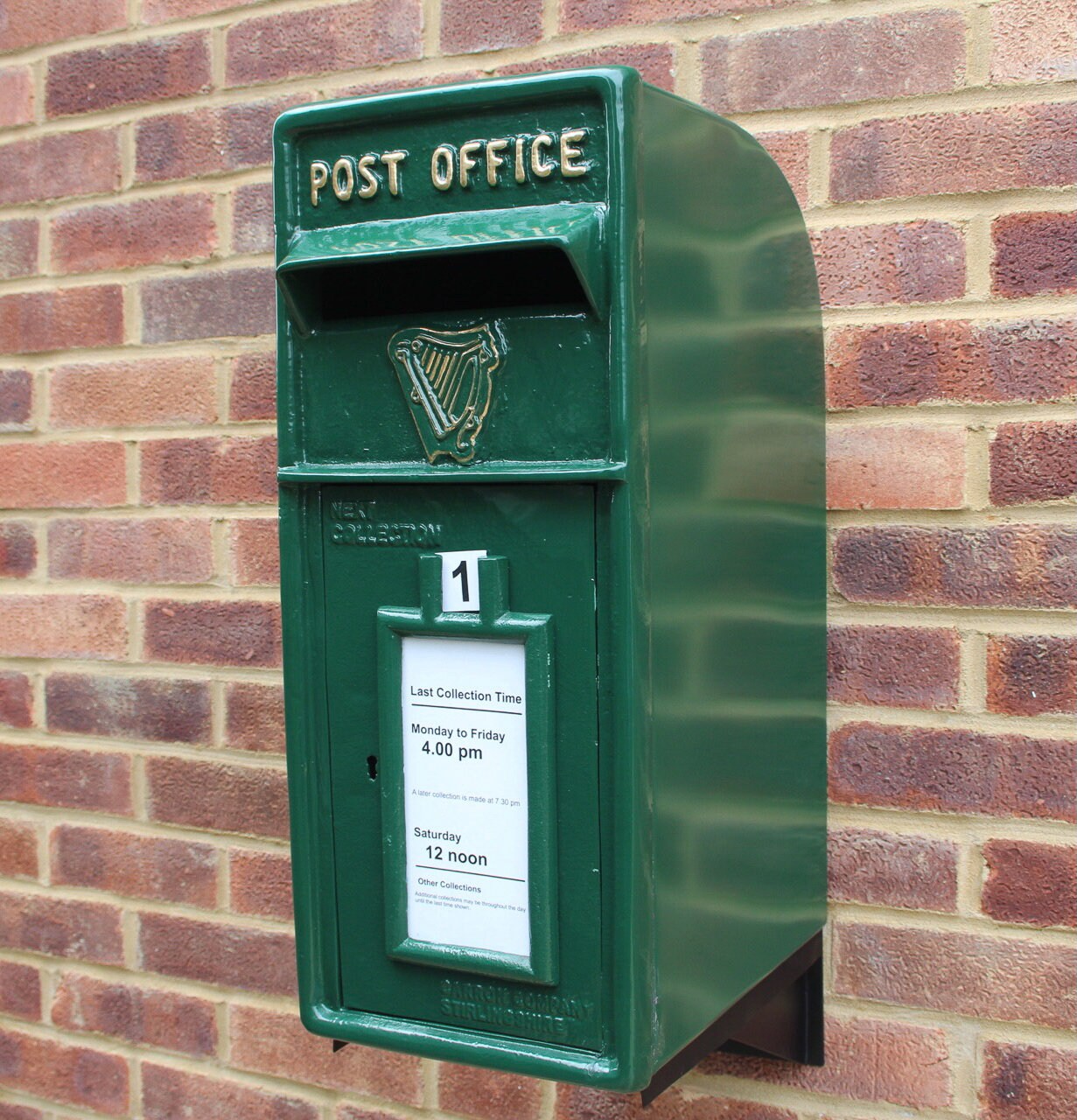 Post Box Irish Shamrock Green Cast Iron Pillar Wall Mounted - Etsy
