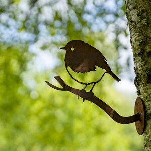 Laser Cut Robin on Branch Garden Ornament - Etsy