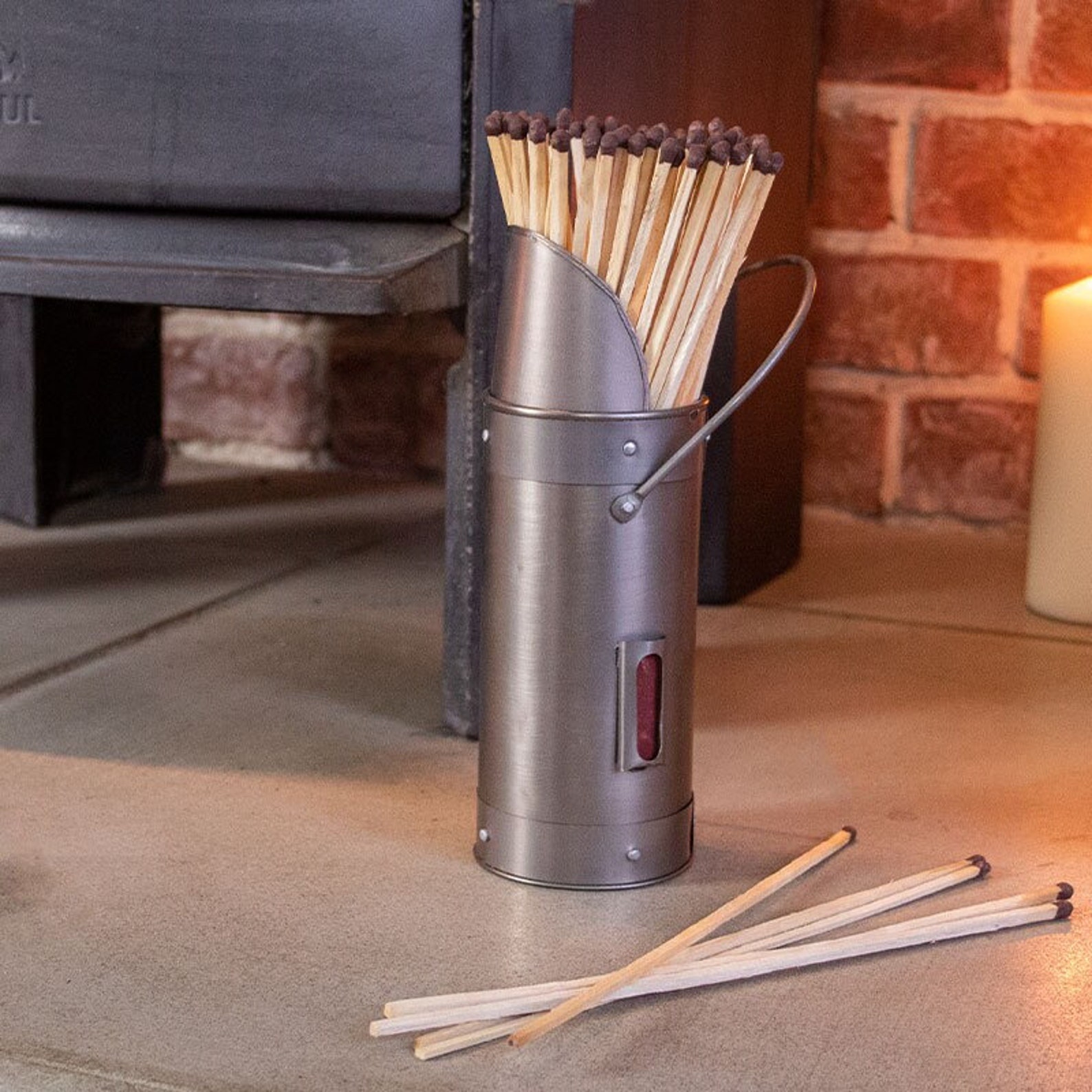 Greystone Fireplace Matchstick Holder - Etsy